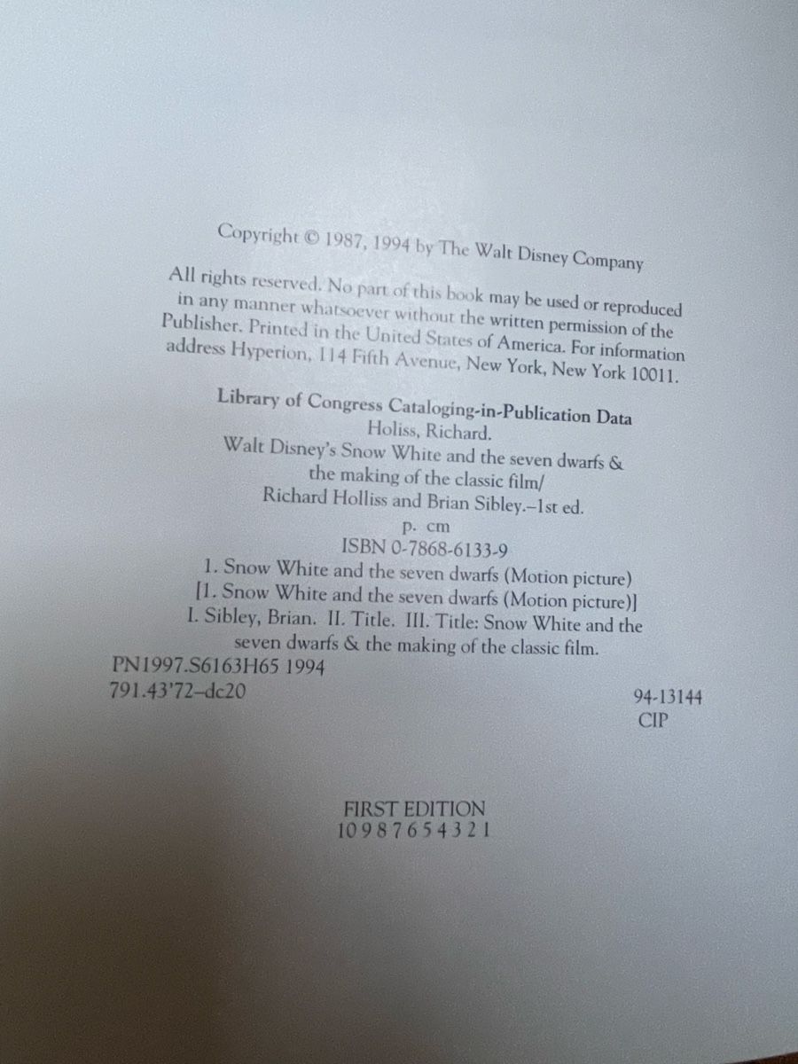 Snow White and the seven dwarfs & the making of the classic (Gebraucht ...