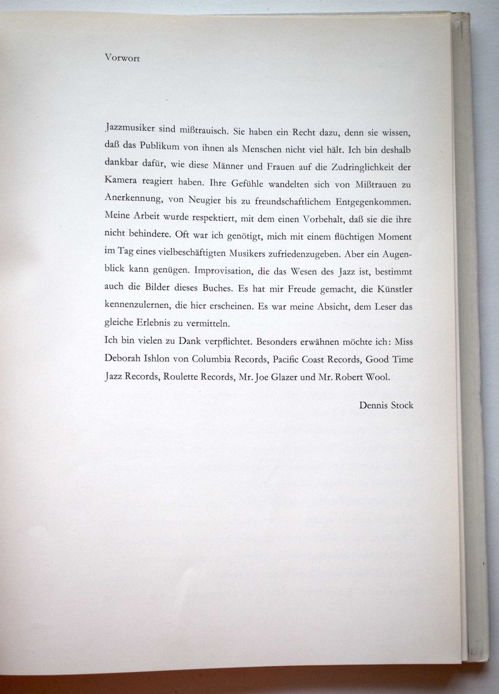 RAR Jazz-Welt MAGNUS Dennis Stock Jazzwelt Arthur Niggli (Gebraucht) in ...
