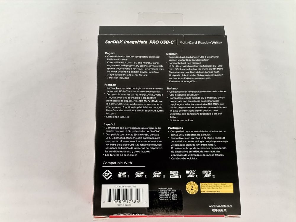 SANDISK Image Mate pro USB-C Multi Card Reader / Writer (Neu (gemäss ...