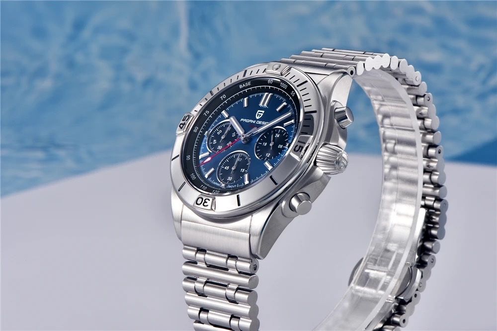 MONTRE PAGANI DESIGN HOMMAGE NAVITIMER CHRONO BLEU (Neu und ...