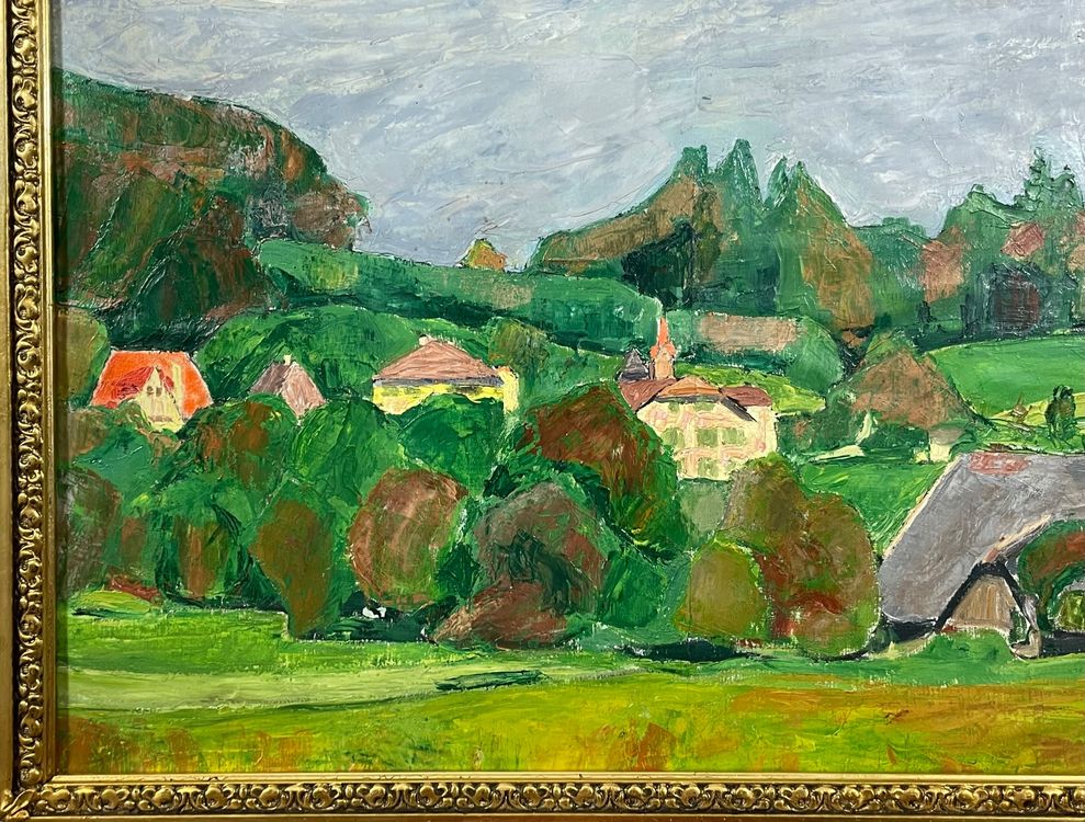 Bruno Hesse (1905-1999) grosses Gemälde „Frühwerk“ (Gebraucht) in Root ...