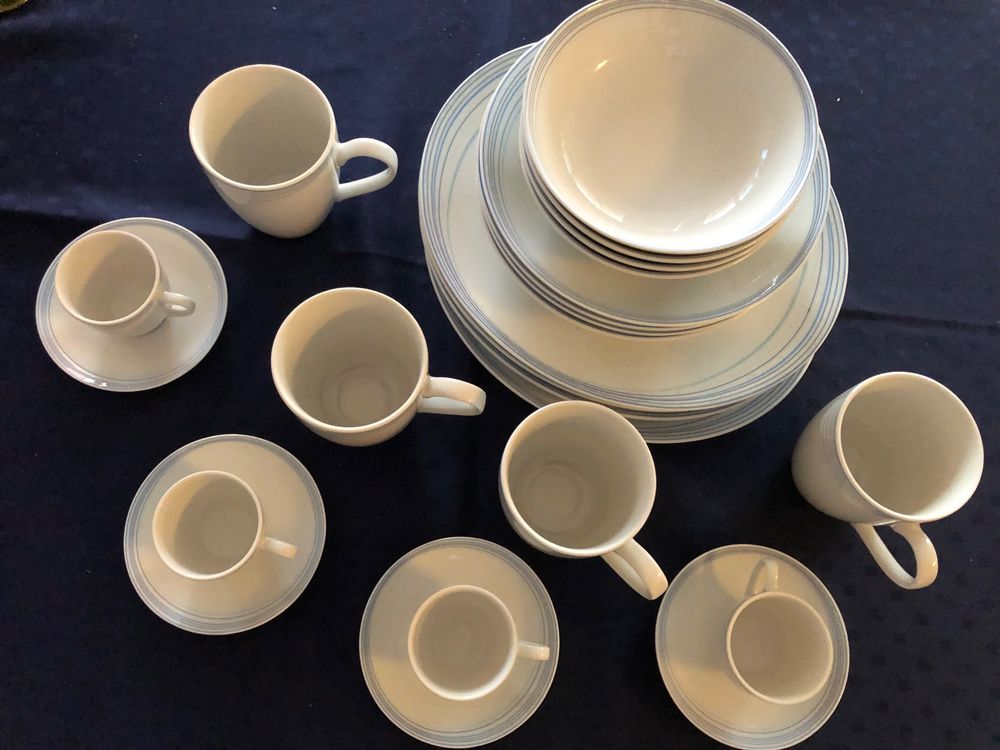 24 teiliges Porzellan Set Heinrich Winterling Nova Blu (Gebraucht) in ...