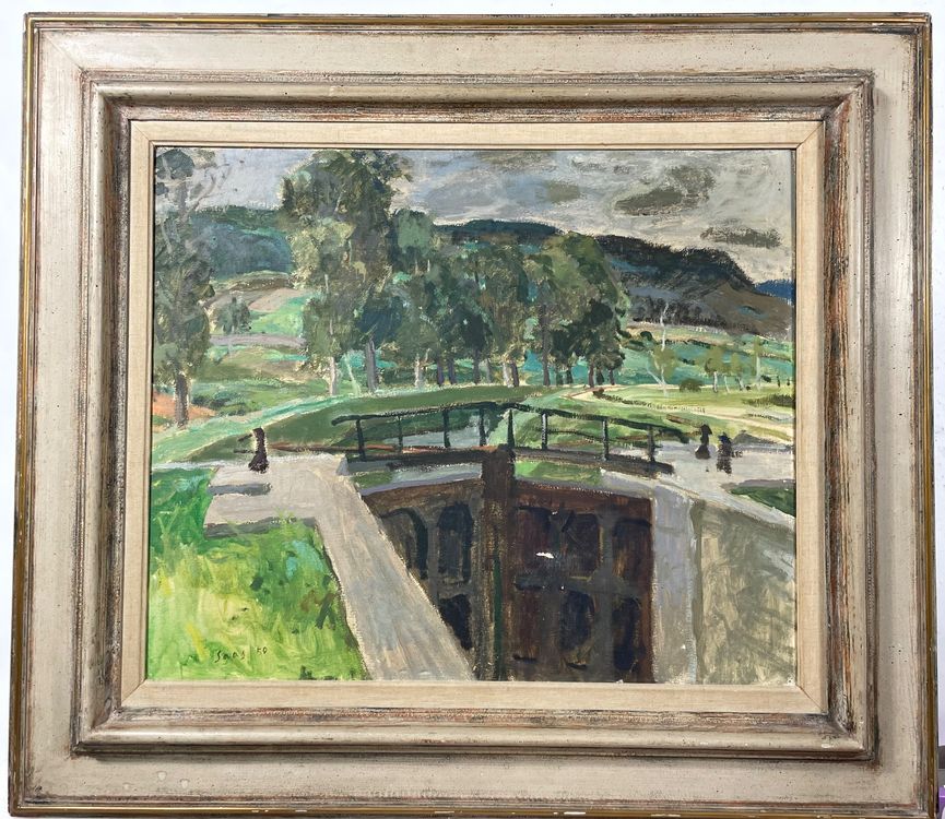 Hans Ulrich Saas (1916-1998) grosses Gemälde - Landschaft | Kaufen auf ...