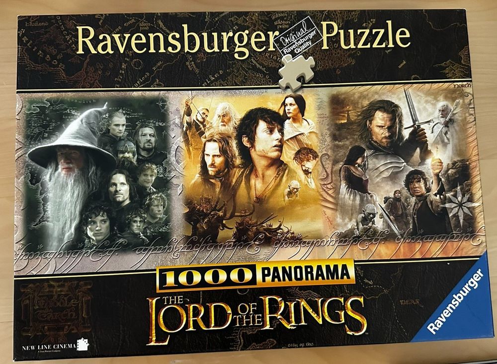 The Lords of the Rings Trilogy Puzzle 1000 Panorama (Gebraucht) in ...