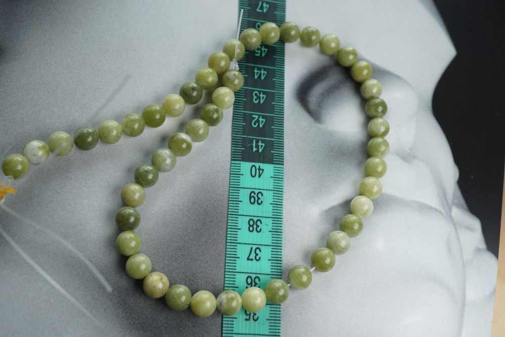 Jade grün Myanmar 8mm Kugel Schmuck Strang Topstone | Kaufen auf Ricardo