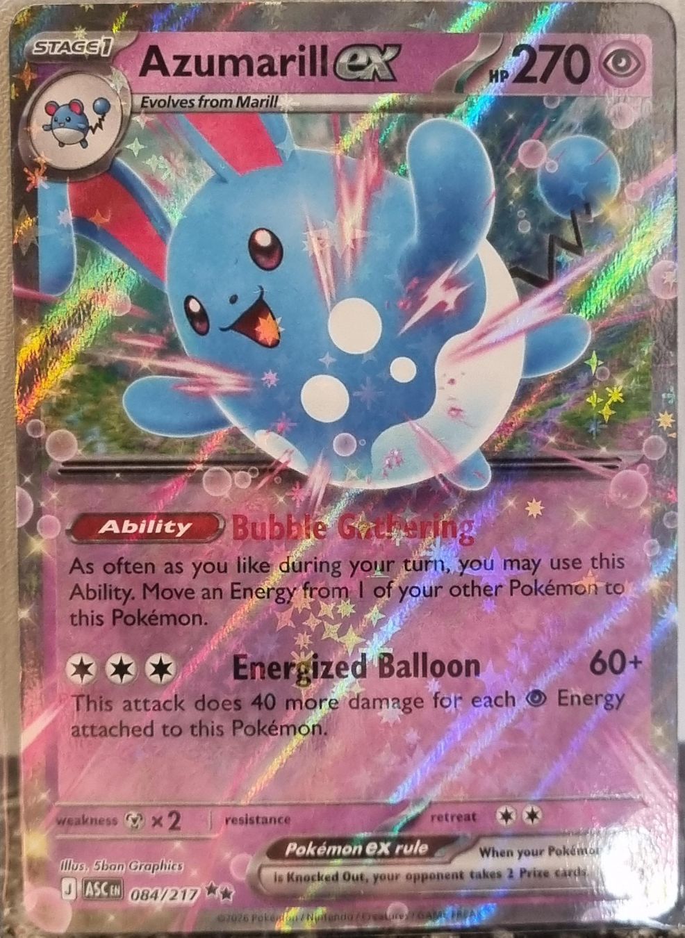 Pokémon – Azumarill ex 🇺🇸 - ASC-084 - Ascended Heroes (Gebraucht) in ...