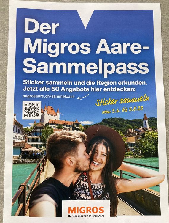 Migros Aare Sammelspass 1 VOLLE KARTE (Neu (gemäss Beschreibung)) in Niederönz für CHF 4 – mit ...
