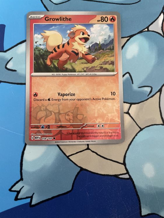 Growlithe Reverse Holo 058/165 Pokemon 151 Fukano | Kaufen auf Ricardo