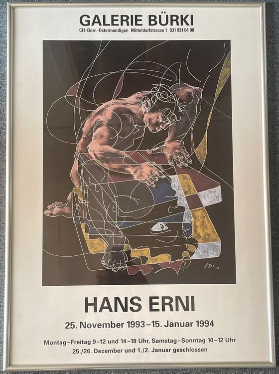 Hans Erni 1909- 2015 Galerie Bürki Litho-Plakat signiert | Kaufen auf Ricardo