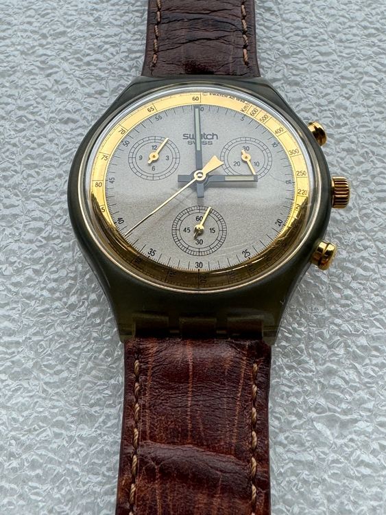 Swatch *CHRONO*GOLDFINGER*SCM100*Neuwertig *1991 | Kaufen auf Ricardo
