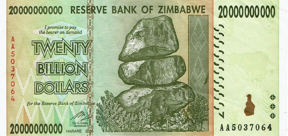 Zimbabwe 20 Bil. Dollar 2008 P-86 VZ Serie AA-5037064 | Kaufen auf Ricardo