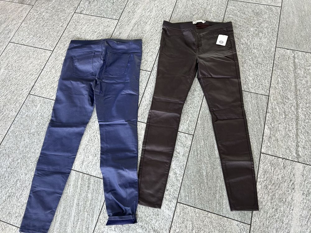 Zwei neue Hosen blau &braun 42/44 elasthan | Kaufen auf Ricardo