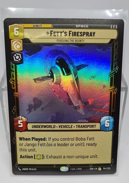 Star Wars Unlimited Fett's Firespray FOIL 184/252 | Kaufen auf Ricardo