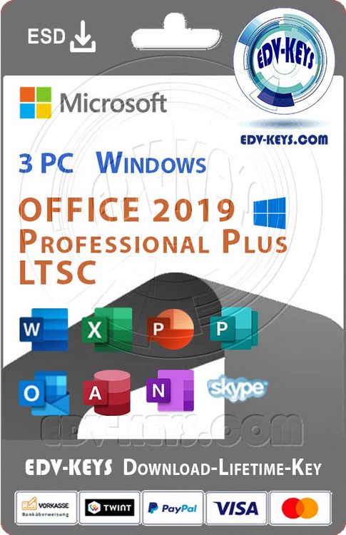 Microsoft Office 2019 Professional Plus 3 PC Lifetime (Gebraucht) in Langenthal für CHF 15 – mit ...