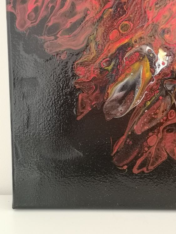 Pouring Bild auf Leinwand, 40 x 40 cm, Unikat | Kaufen auf Ricardo