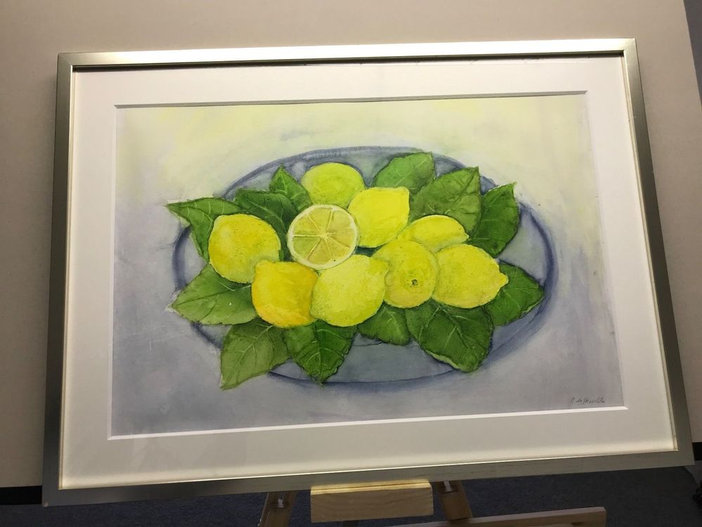 Grete de Hesselle - Zitronen (Aquarell, signiert & datiert) (Gebraucht) in Hünenberg für CHF 50 ...