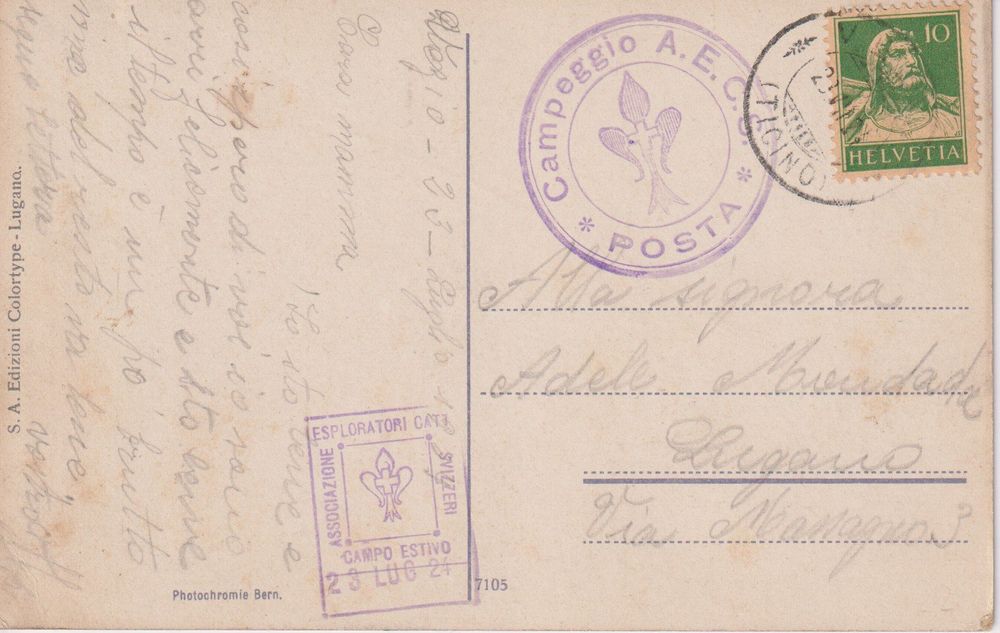 AK Vezio verso Mugena con Monte Ferraro - Scout 1924, RARA! (Usato) a ...