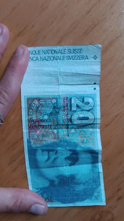 20 Franken Note de Saussure 1979 (48 characters) (Gebraucht) in Bern ...