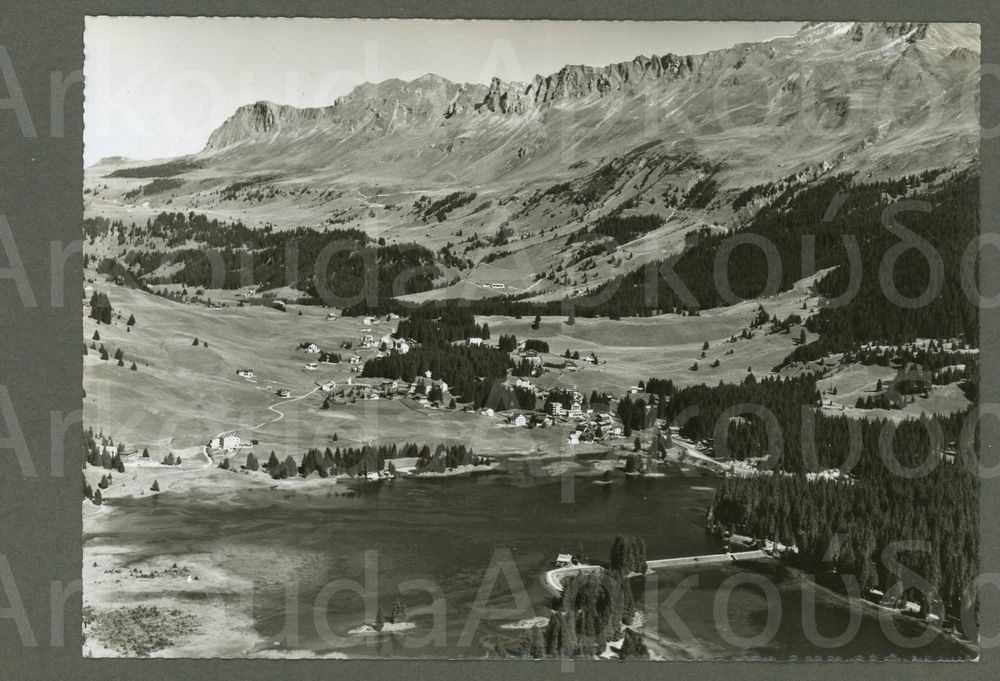 AK sw Valbella GR Lenzerheide, Flugbild ≈ 1957 (Gebraucht) in Basel für CHF 3 – mit Lieferung ...