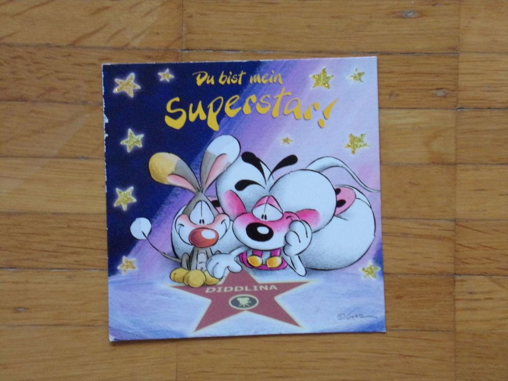 Diddl Karte Eckig Du bist mein Superstar | Kaufen auf Ricardo