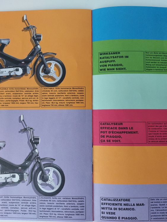 Prospekt Mofa Piaggio Ciao Grillo Si (Gebraucht) in Schenkon für CHF 30 – mit Lieferung auf ...