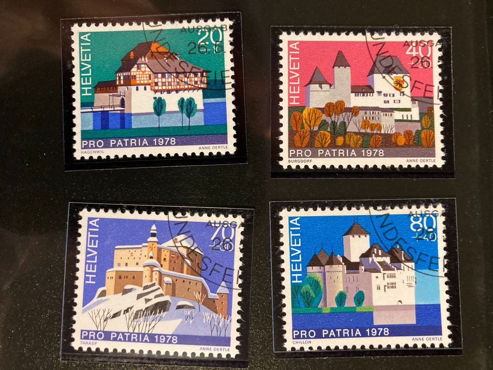 Schweiz 1978 Satz Pro Patria Schlösser gestempelt 1.Tag CTO | Kaufen auf Ricardo