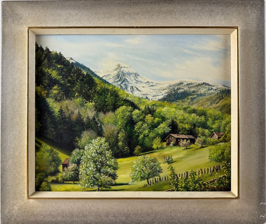 Idyllische Schweizer Berglandschaft - Gemälde signiert (Gebraucht) in Neuhausen am Rheinfall für ...