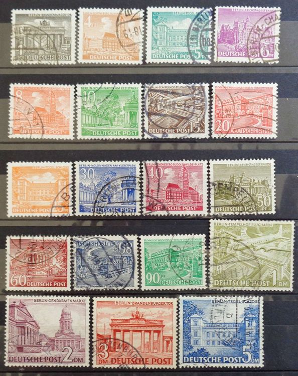 BERLIN 1949: Freimarkenserie Berliner Bauten, O (Gebraucht) in Zürich für CHF 3 – mit Lieferung ...