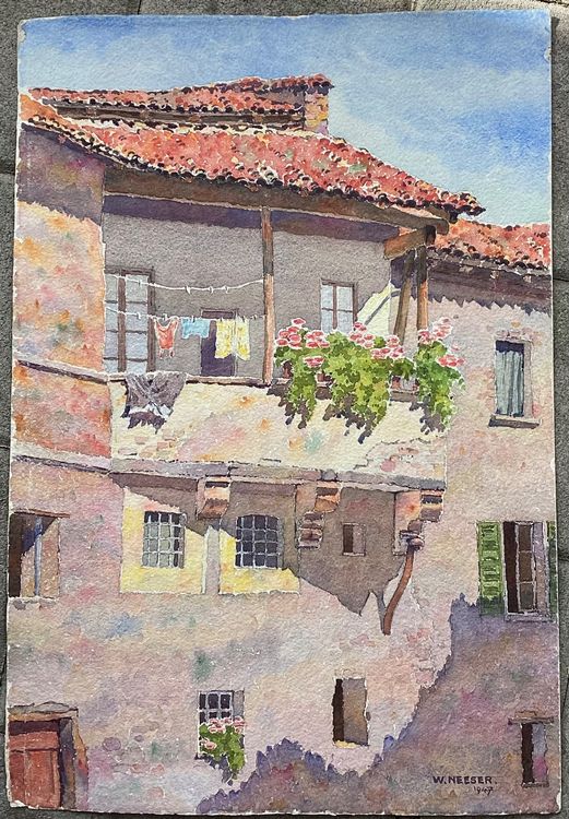 Walter NESSLER (1912-2001) Walliser Aquarell Handsigniert | Kaufen auf ...