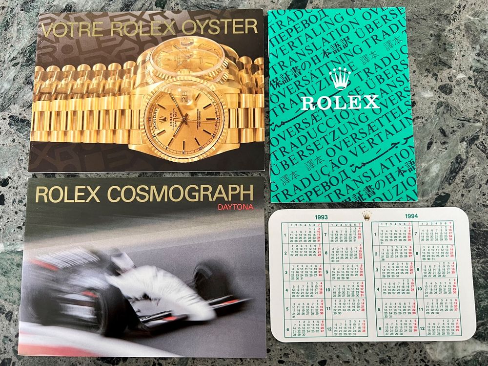ROLEX Daytona - Full Set of Original Booklets, French, 1994 (Gebraucht ...