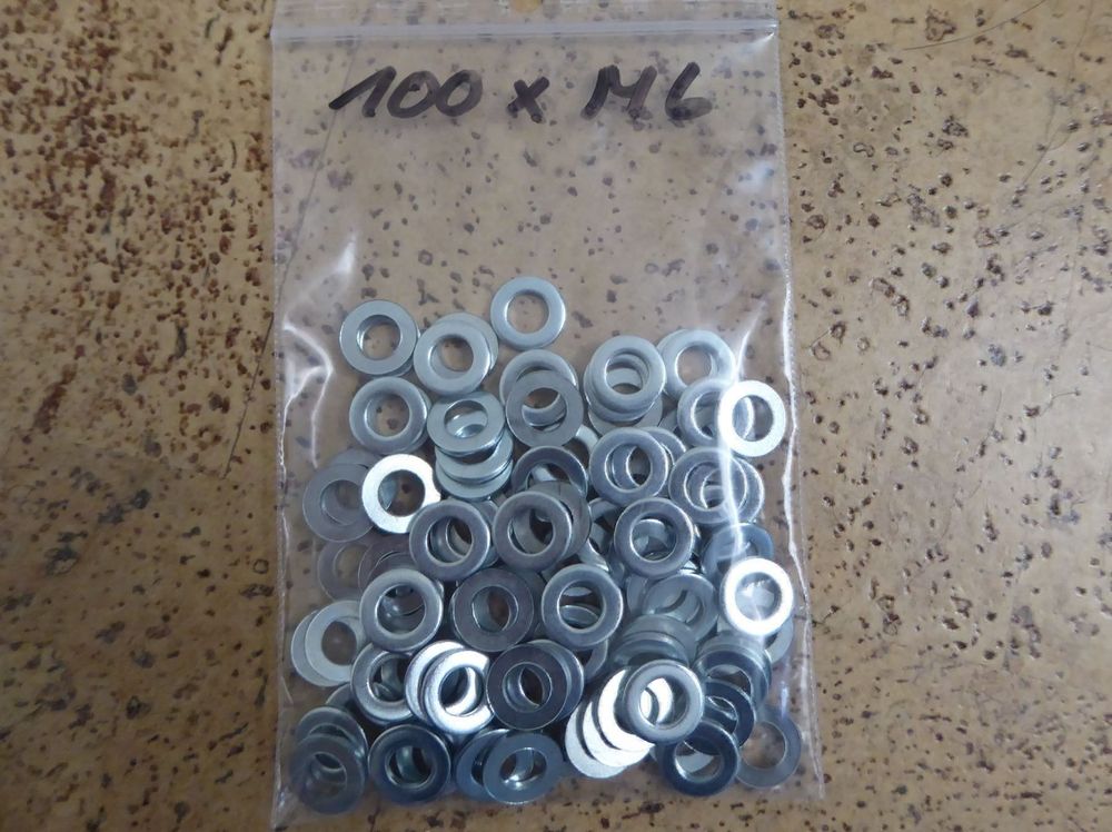 Unterlegscheiben M6 100 Stück (Neu und originalverpackt) in St ...