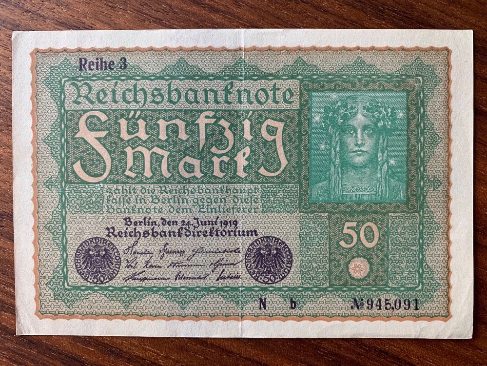 Reichsbanknote 50 Mark 1919 Reihe 3 | Kaufen auf Ricardo