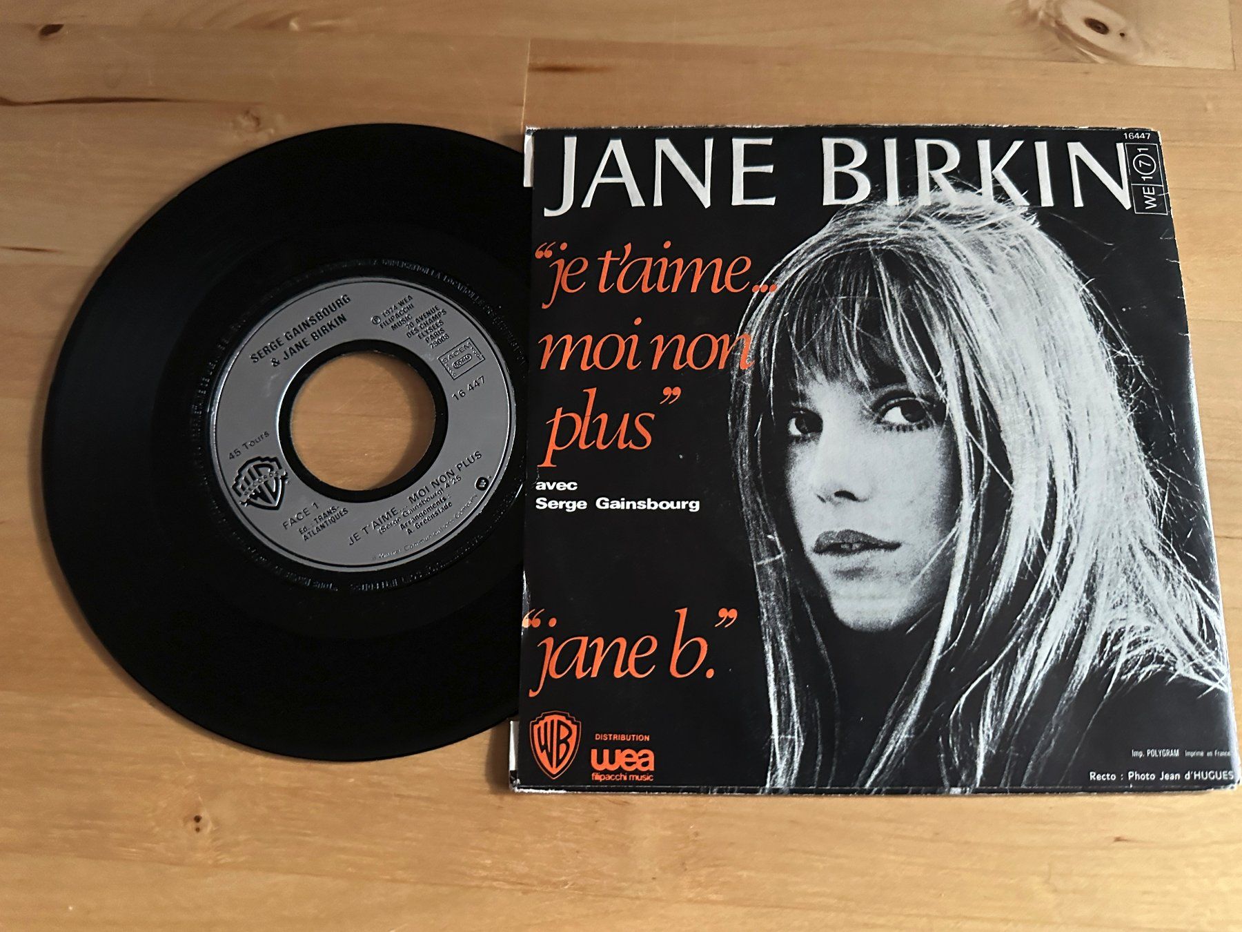 JANE BIRKIN SERGE GAINSBOURG tolle Je t'aime rot Frankreich (Gebraucht ...