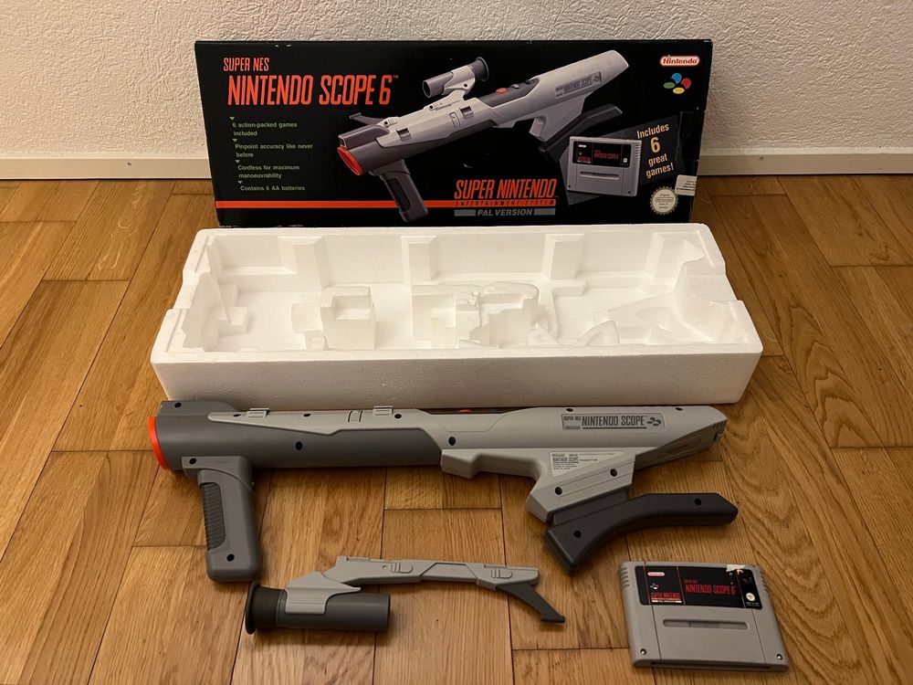 Super Nintendo (SNES) - Nintendo Scope 6 Gun (OVP) (Defekt) in Zürich ...