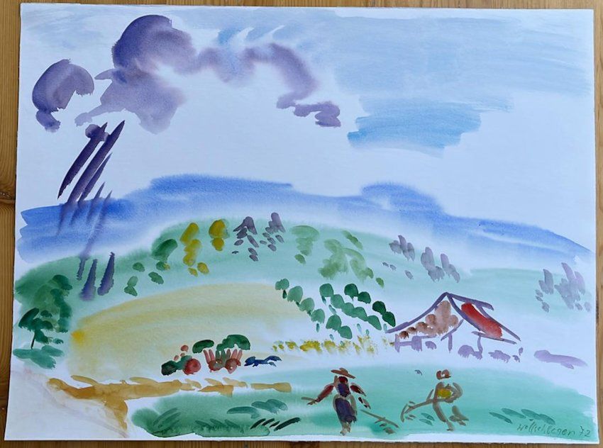 Impressionistische Landschaft, Hans Wullschleger (ID b3575) | Kaufen auf Ricardo