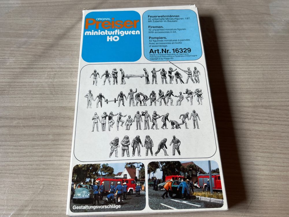 Preiser Miniaturfiguren H0 16329 Modellbau Feuerwehr Feuer | Kaufen auf ...