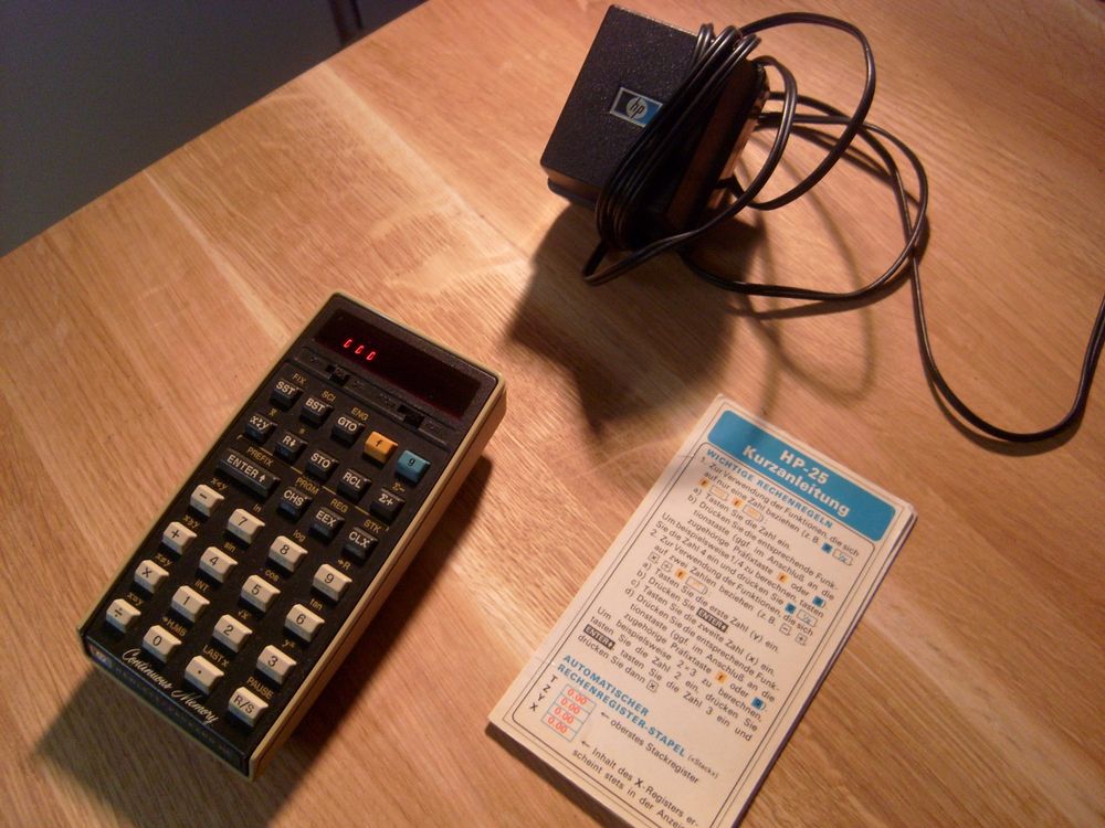 HP 25C Calculator, Constant Memory, Accus Neu, Ladeteil,MINT | Kaufen ...