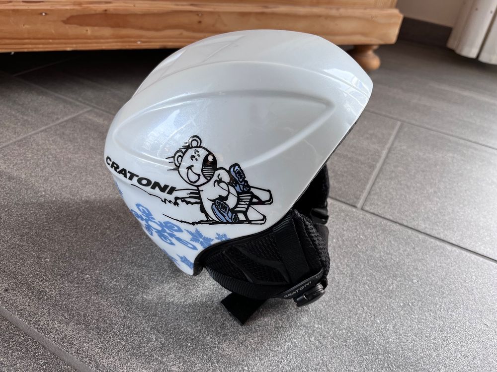 Skihelm Kinder, Cratoni, weiss, Grösse XS/S 46 bis 51 cm | Kaufen auf Ricardo