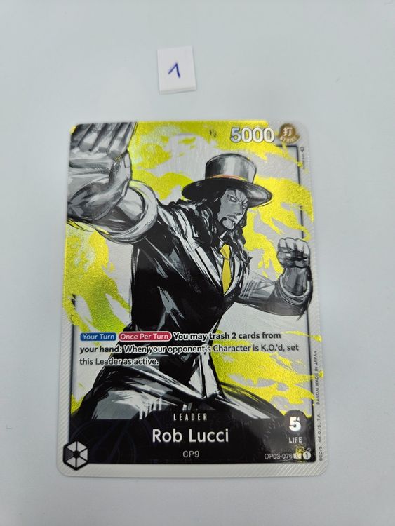 Rob Lucci (OP03-076) - Leader - Alternate Art (Neuf (Voir description ...