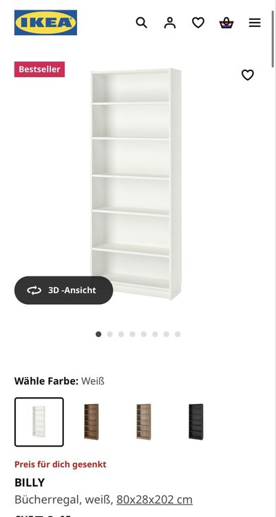 Billy Regal von Ikea H 202cm (Gebraucht) in Leuggern für CHF 1 – nur ...