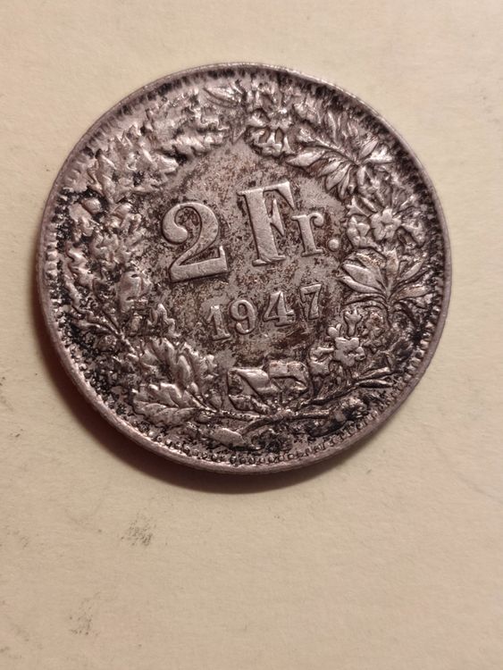 Silbermünze 2 Franken Helvetia 1947 Schweiz Swiss | Kaufen auf Ricardo
