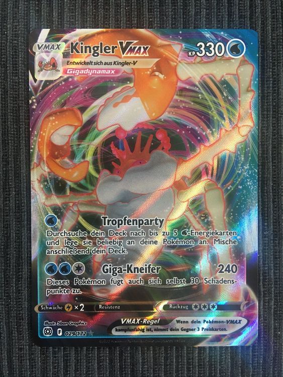 Pokemon Kingler Vmax Brilliant Stars DE | Kaufen auf Ricardo