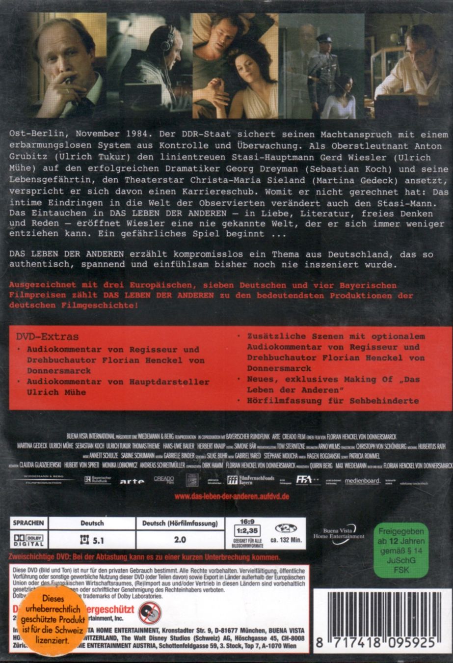 DVD: Das Leben der Anderen (mit Ulrich Mühe, Martina Gedeck) (Gebraucht ...