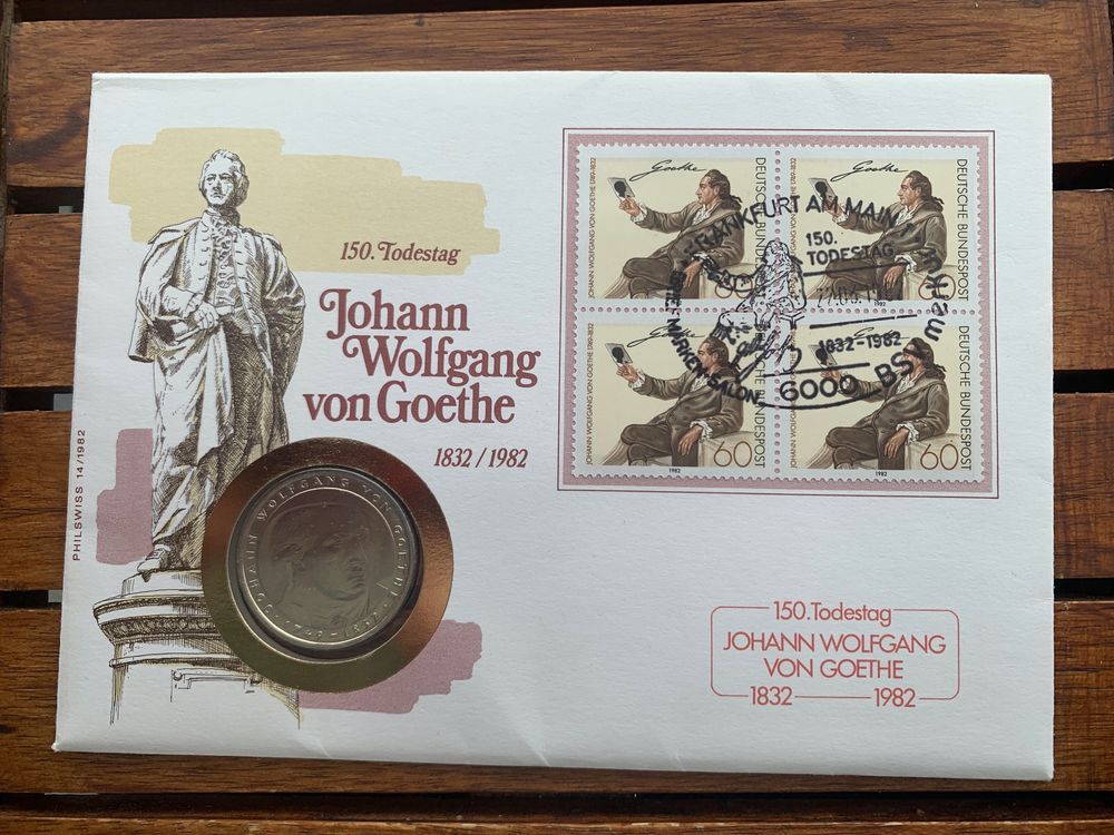 Numisbrief 1982 - 150. Todestag J.W. von Goethe + 5 DM 1982 (Neu (gemäss Beschreibung)) in ...