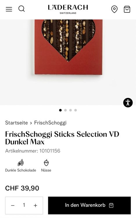 Läderach FrischSchoggi Sticks Dunkel Max - Neu & Süss! (Neu und ...