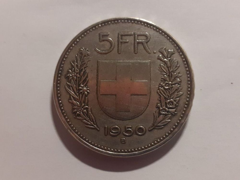 5 Franken 1950 (Gebraucht) in St-Prex für CHF 9 – mit Lieferung auf Ricardo kaufen
