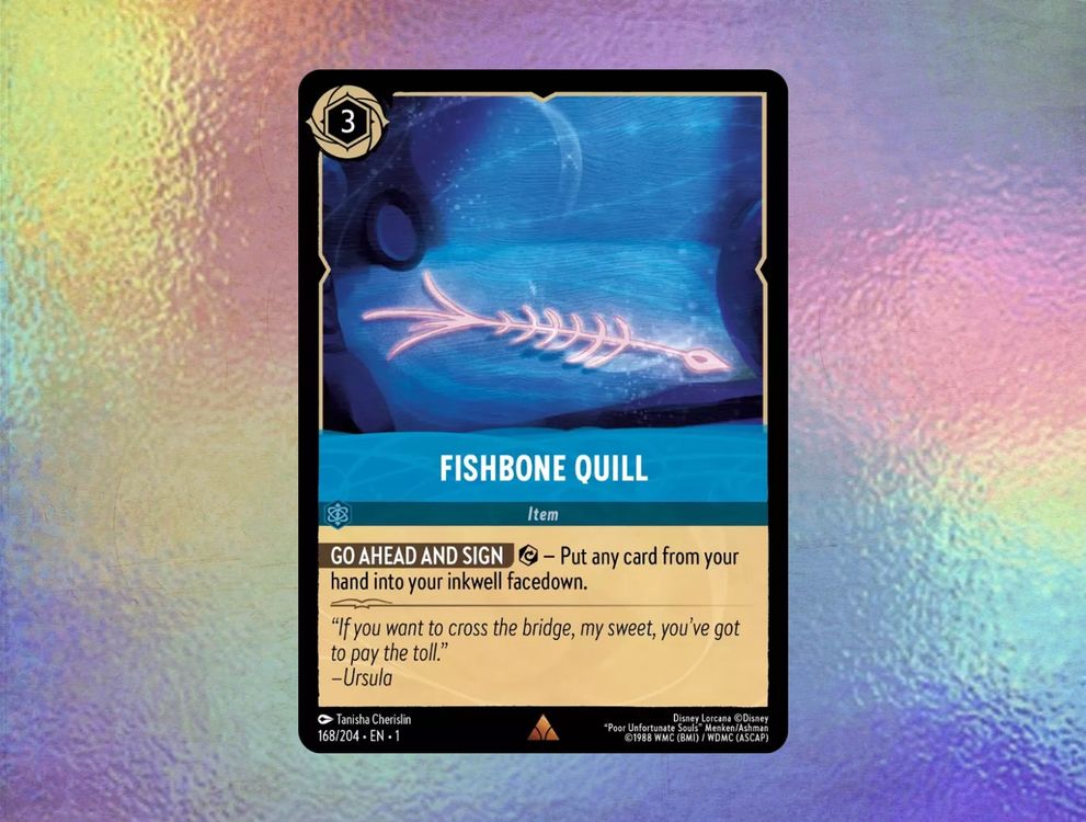 Lorcana - FISHBONE QUILL - 168/204 Holo Foil Englisch | Kaufen auf Ricardo