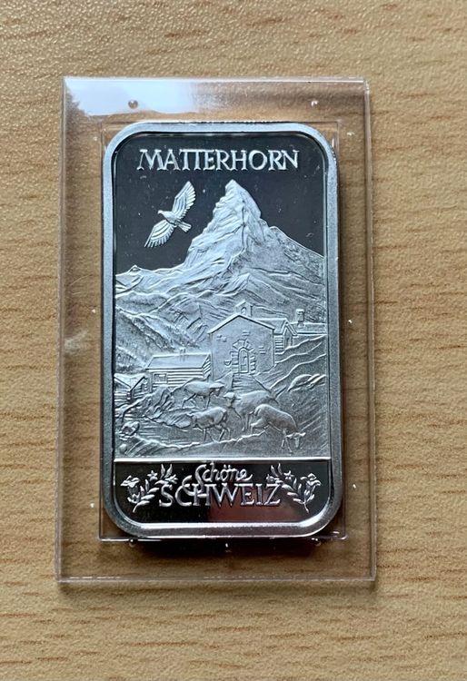 1 Silber Unze (Feinsilber), Matterhorn (Neu und originalverpackt) in Biel/Bienne für CHF 35 ...