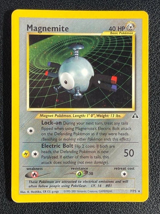 Magnemite 7/75 Holo Rare Pokémon Neo Discovery (Neu (gemäss ...