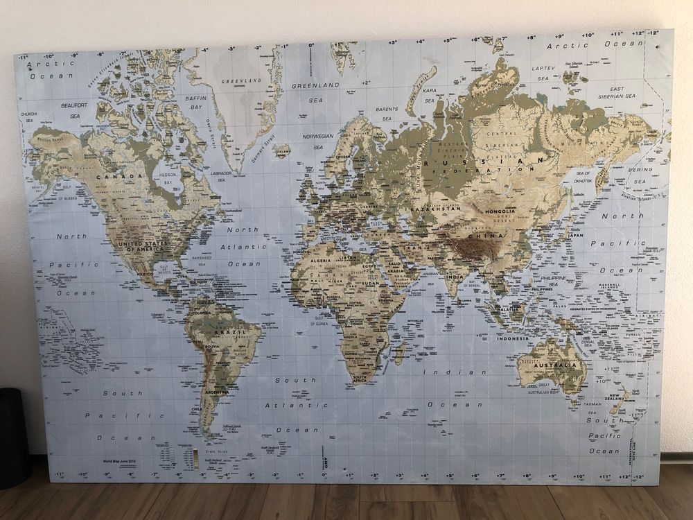 Pinnwand / Bild / Weltkarte (Gebraucht) in Herznach für CHF 50 – nur Abholung auf Ricardo kaufen